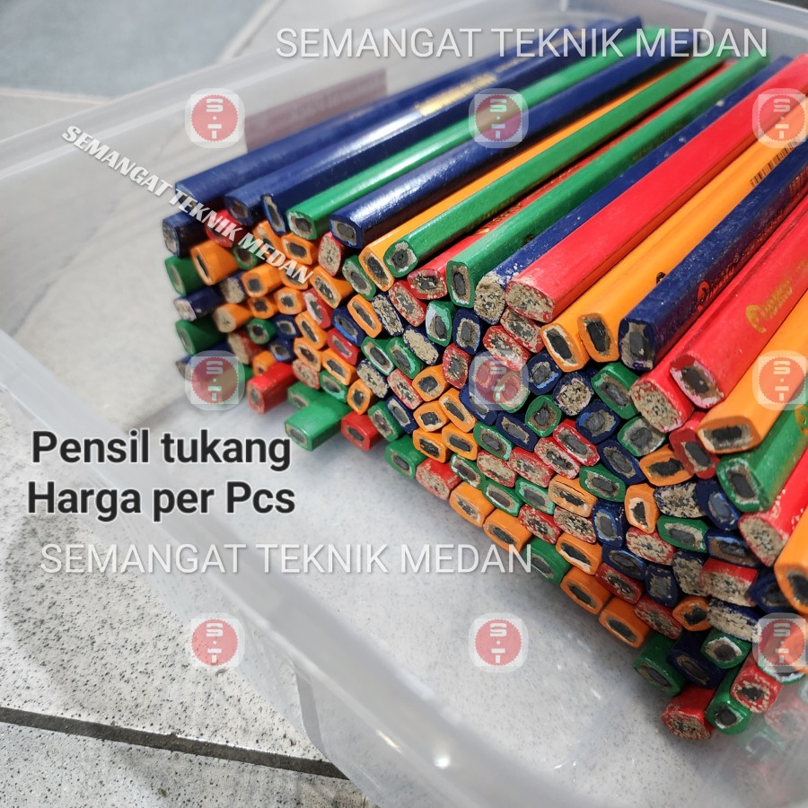Jual PENSIL TUKANG KAYU BANGUNAN CARPENTER PENCIL 7 INCH IDEKU MODEL ...