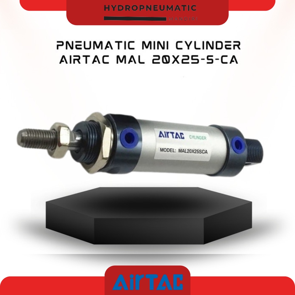 Jual MINI CYLINDER PNEUMATIC MAL-20X25-SCA AIRTAC MAL20X25CA / MAL 20X25 SCA | Shopee Indonesia