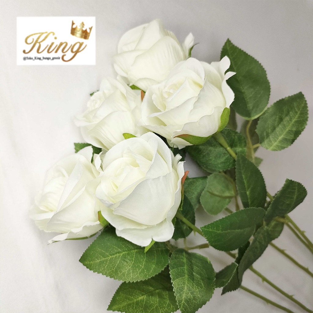 Jual Artificial Rose Bunga Mawar Palsu Single Rose Dekorasi Hias Buket ...