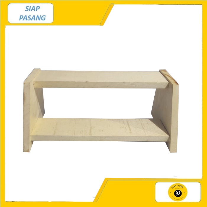 Jual Rak Kayu model miring Wood Aesthetic Storage Bumbu Dapur Makeup ...