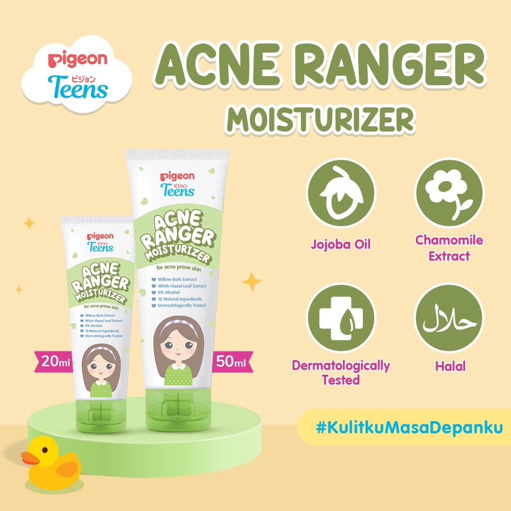 Jual Pigeon Teens Acne Ranger Moisturizer For Acne Prone Skin 20ml/50ml ...