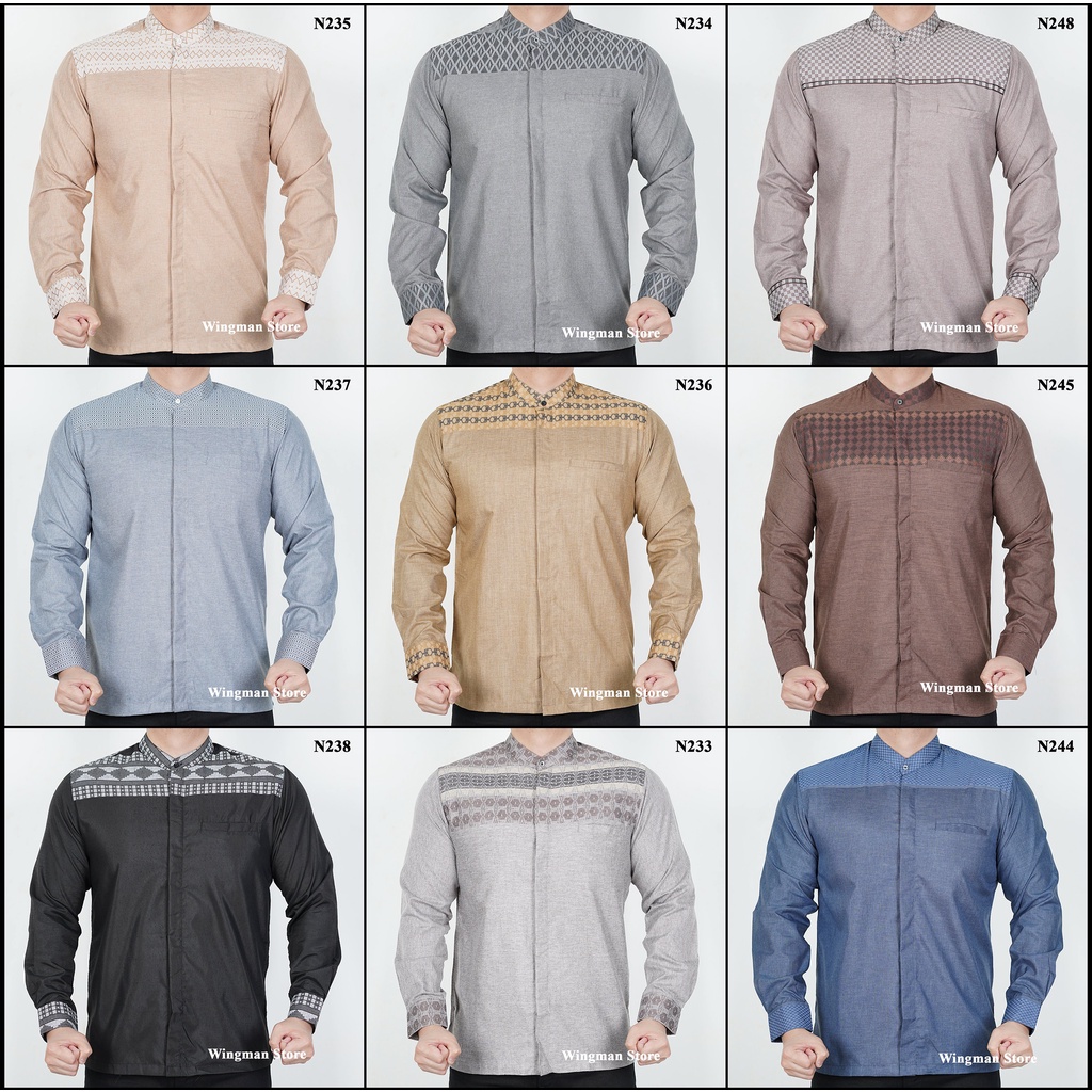 Jual Baju Koko Muslim Pria Songket Lengkap Lengan Panjang 3 | Shopee ...