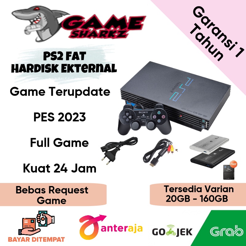 Jual PS2 FAT PLAY STATION 2 160GB 2 STIK PAKET LENGKAP | Shopee Indonesia