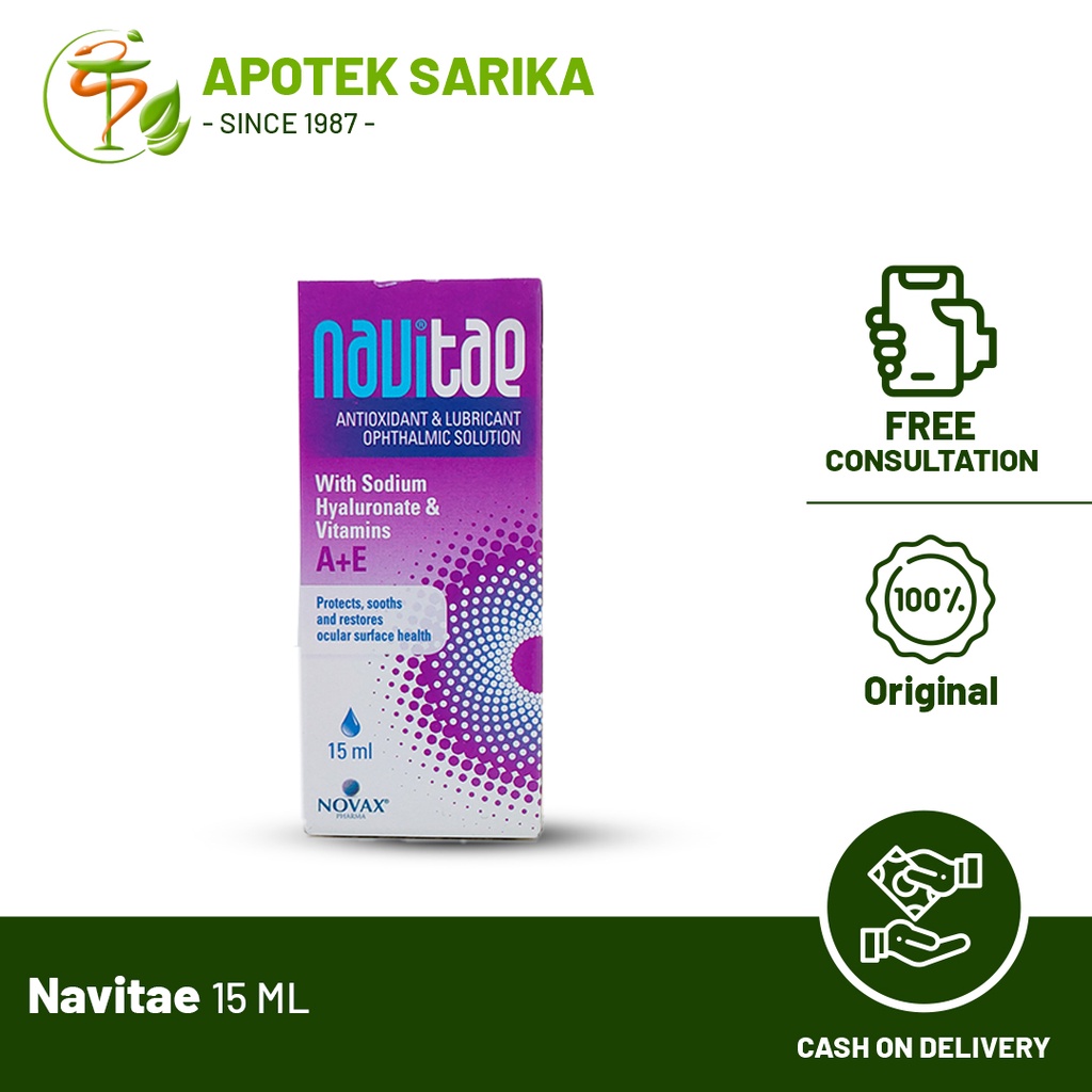 Jual Navitae Eye Drop 15 Ml ( Tetes Mata Vit A dan E ) | Shopee Indonesia