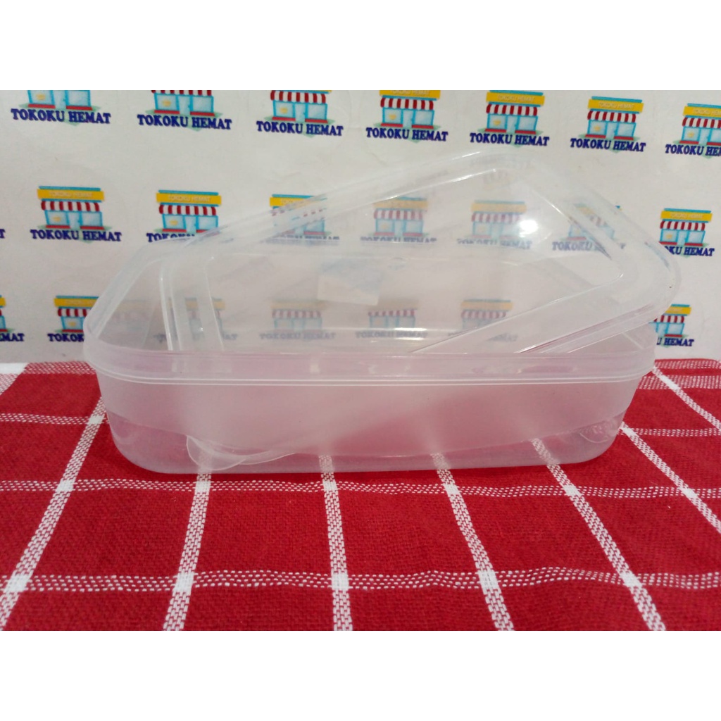 Jual KOTAK PENYIMPANAN MAKANAN TRANSPARAN 900ml TEMPAT MAKAN KOTAK ...