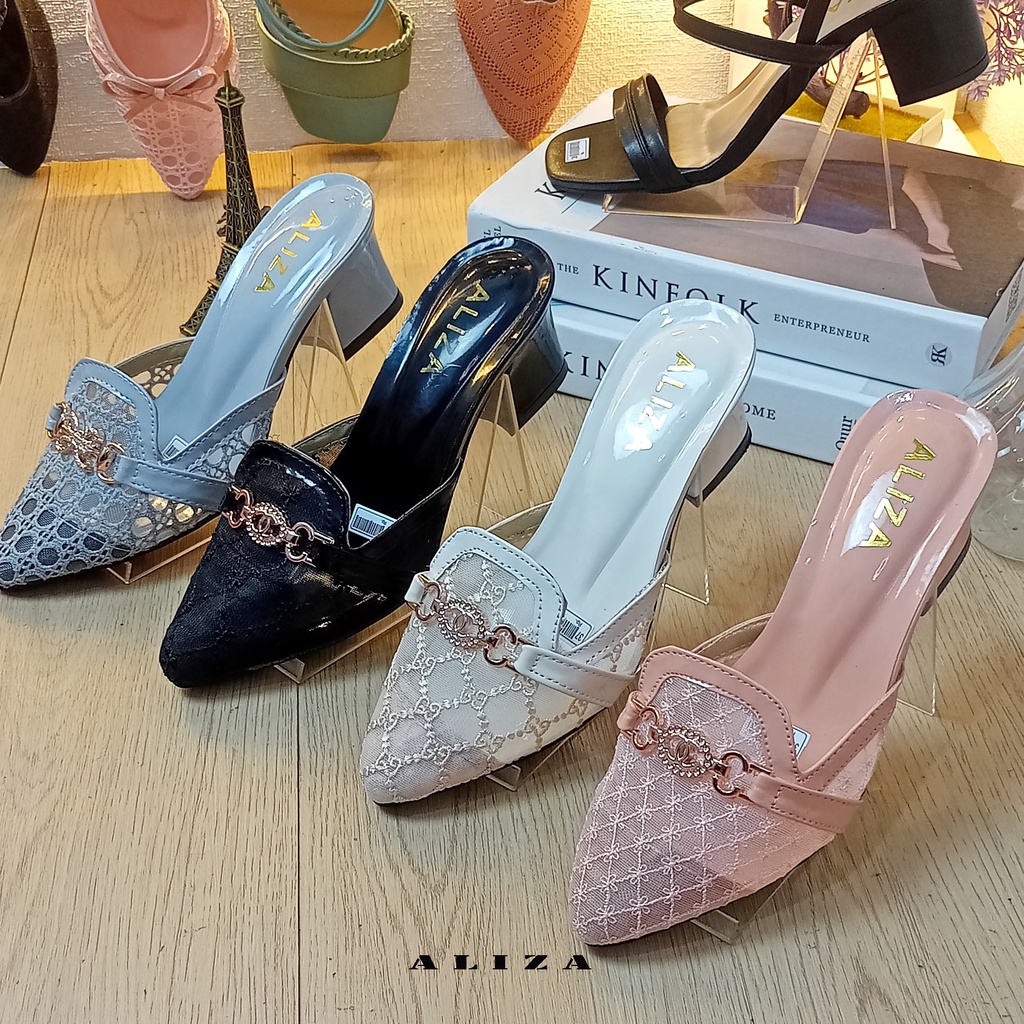 Jual sandal heels hak tahu 5cm ALIZASHOES jala ujung lancip terbaru ...