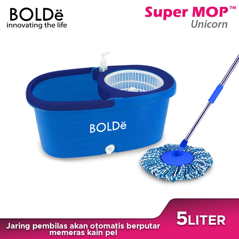 Jual Alat Pel Super Mop BOLDe Unicorn (Botol + Lubang Drainase) - Asli ...