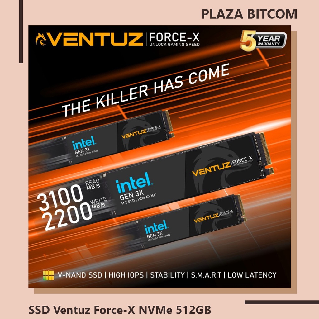 Jual SSD Ventuz Force-X NVMe 512GB | BITCOM PLAZA | Shopee Indonesia