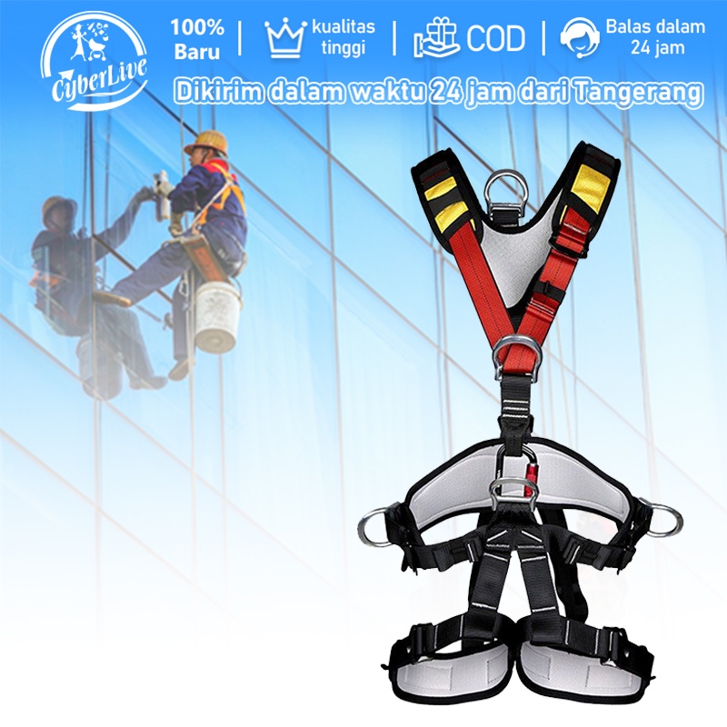 Jual Professional Full Body Sabuk Belt Climbing Shackle Safety Belt ...