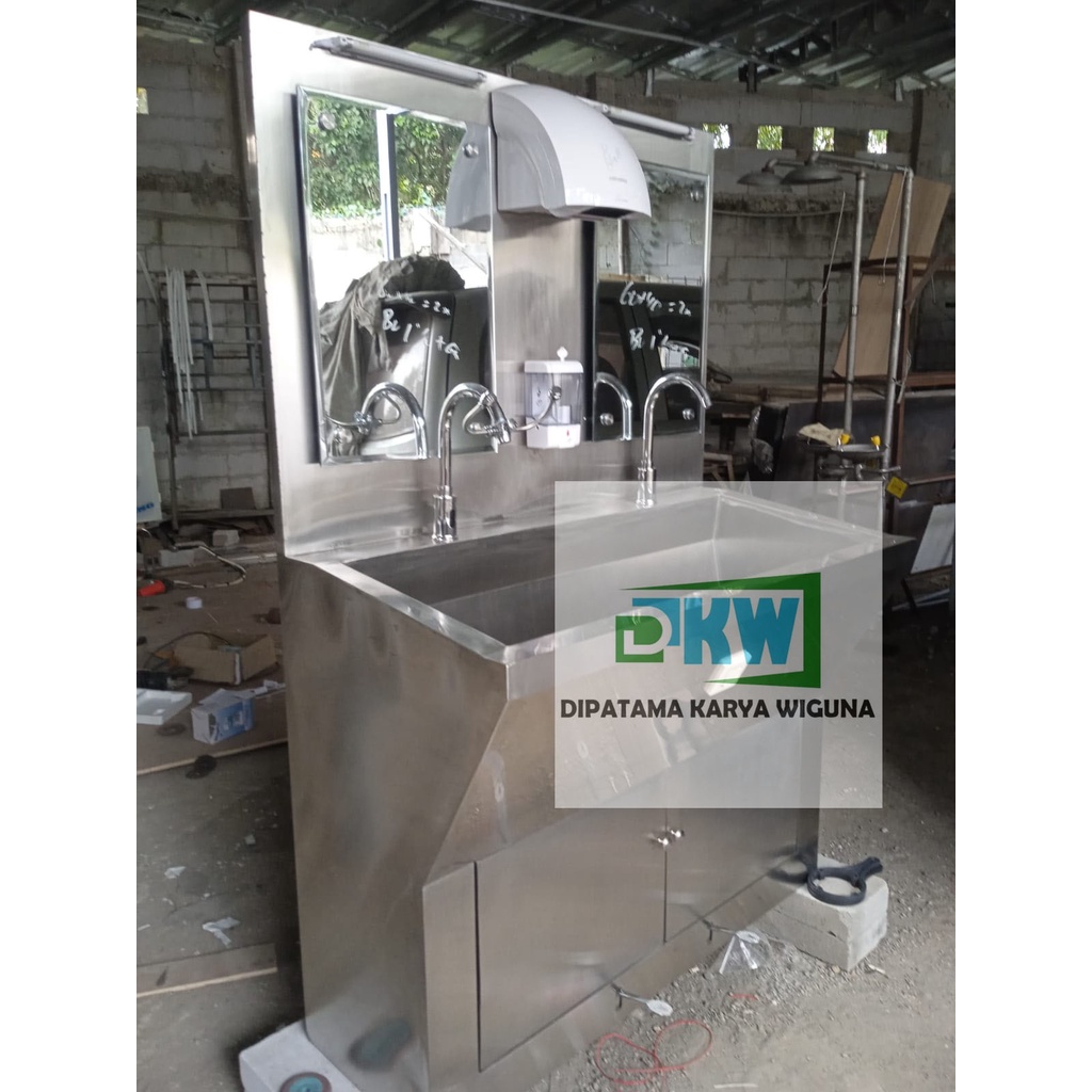 Jual Scrub Sink - Scrubsink Stainless With 2 Eye wash and watertap ...