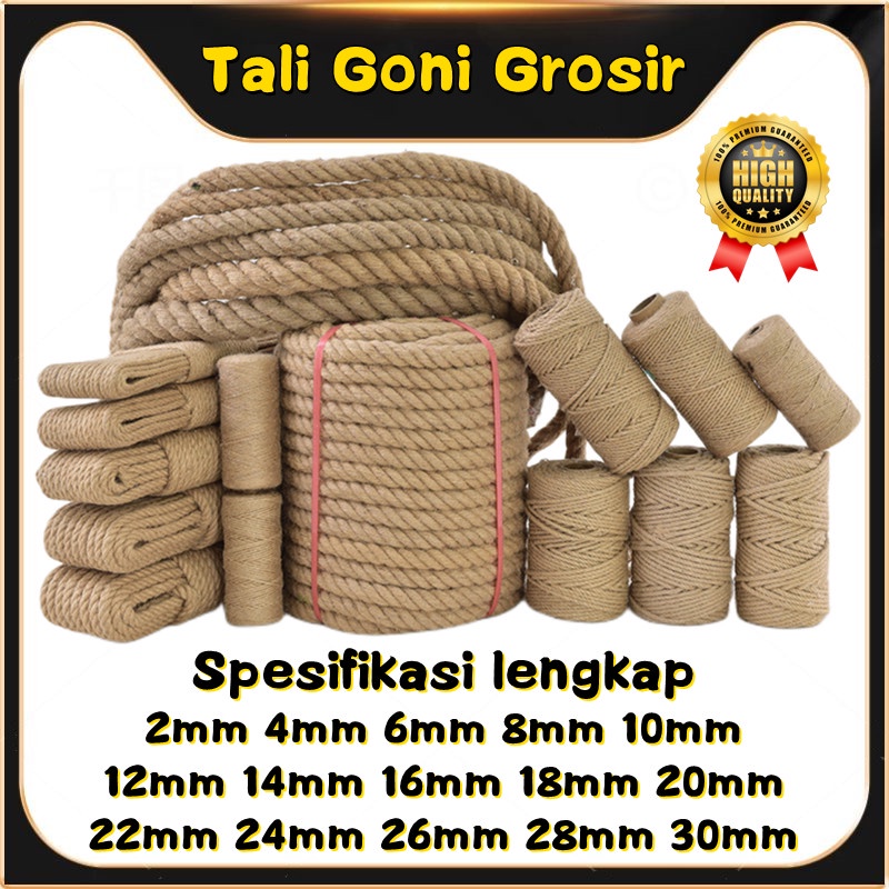 Jual 🇮🇩Tali goni 8mm 10mm / tali garukan kucing / tali rami / Tali ...