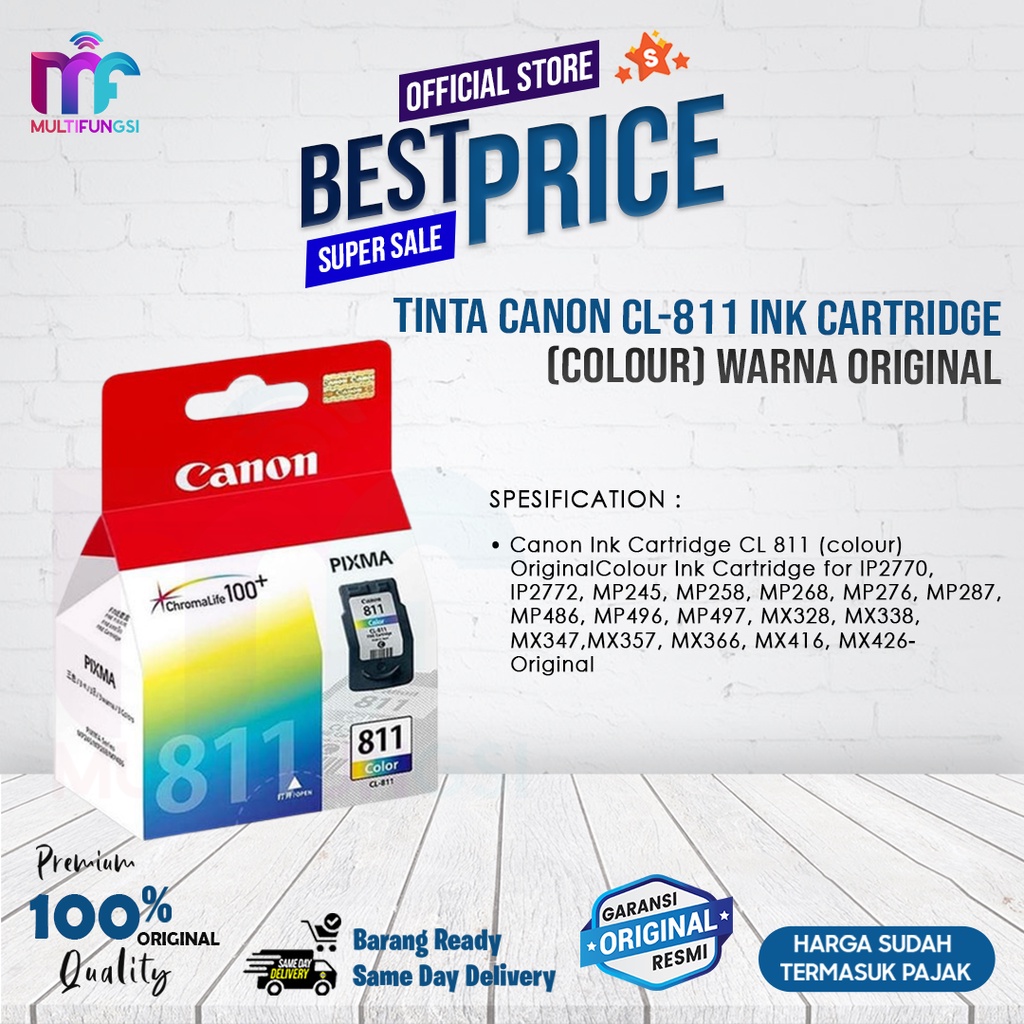 Jual Tinta Canon CL-811 Ink Cartridge (Colour) Warna Original | Shopee ...