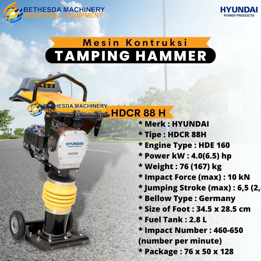 Jual Mesin Stemper Kuda / Tamping Rammers By Honda Gasoline 5.5 HP ...