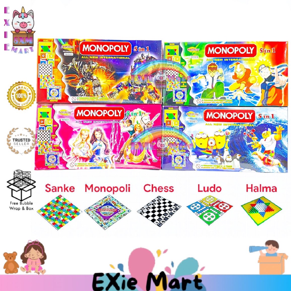 Jual MONOPOLY INTERNATIONAL 5IN1 - MONOPOLI INTERNASIONAL 5IN1 ...