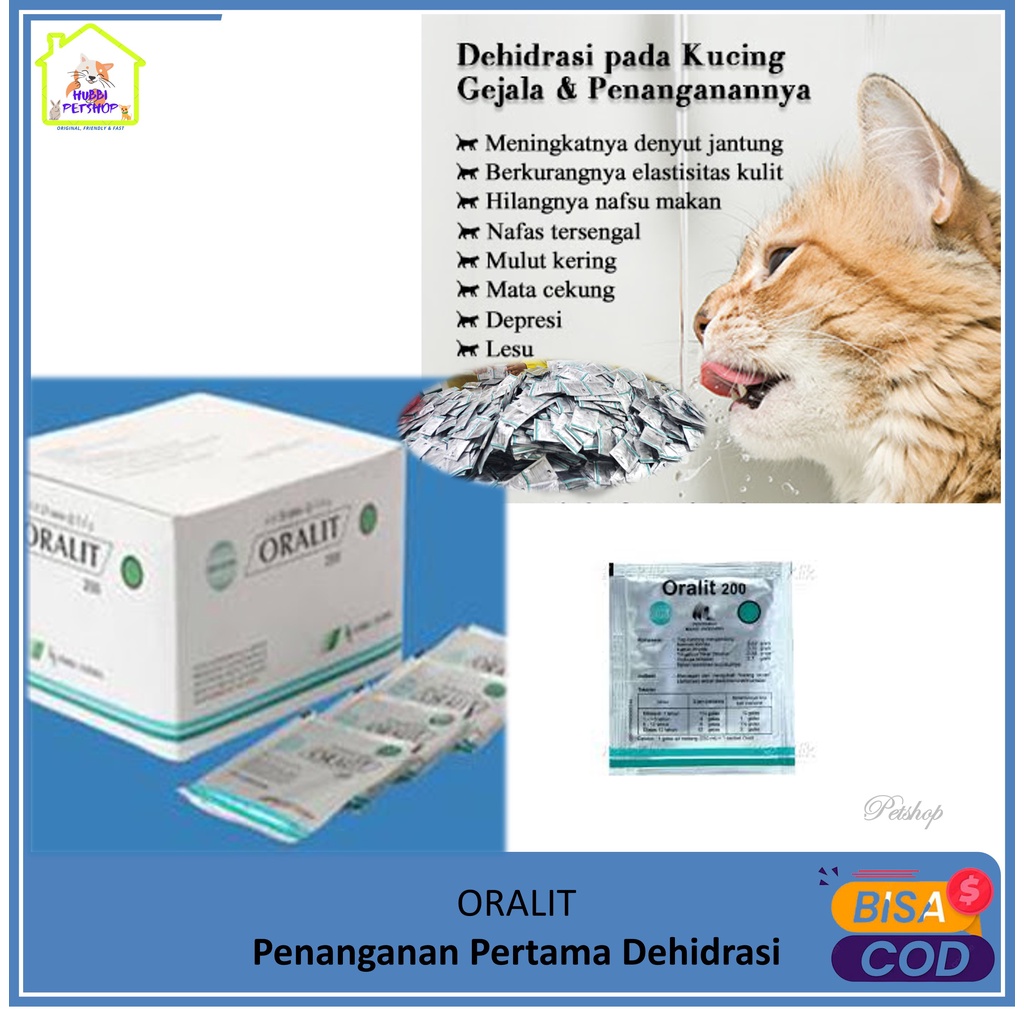 Jual ORALIT Obat Kucing Diare Mencret Kitten Anak Lemas Sachet Ampuh ...
