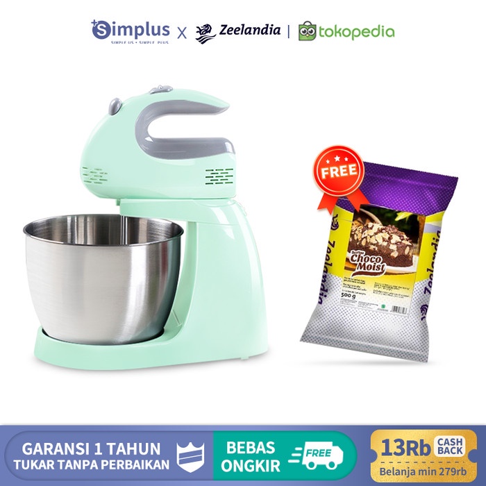 Jual Simplus Stand Mixer Elektrik Adonan Dan Telur Multifungsi | Shopee ...