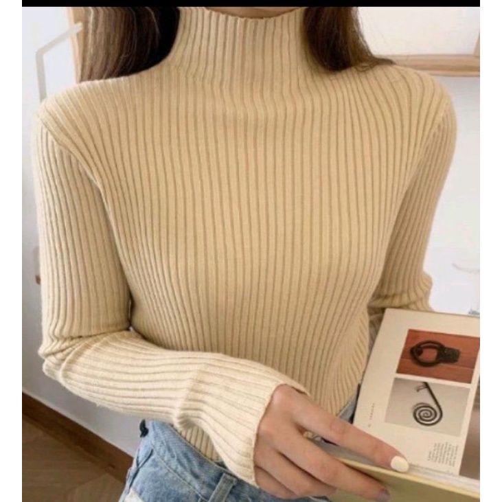 Jual inner rajut aisha hijab baju daleman turtleneck knit manset DAYSIY ...