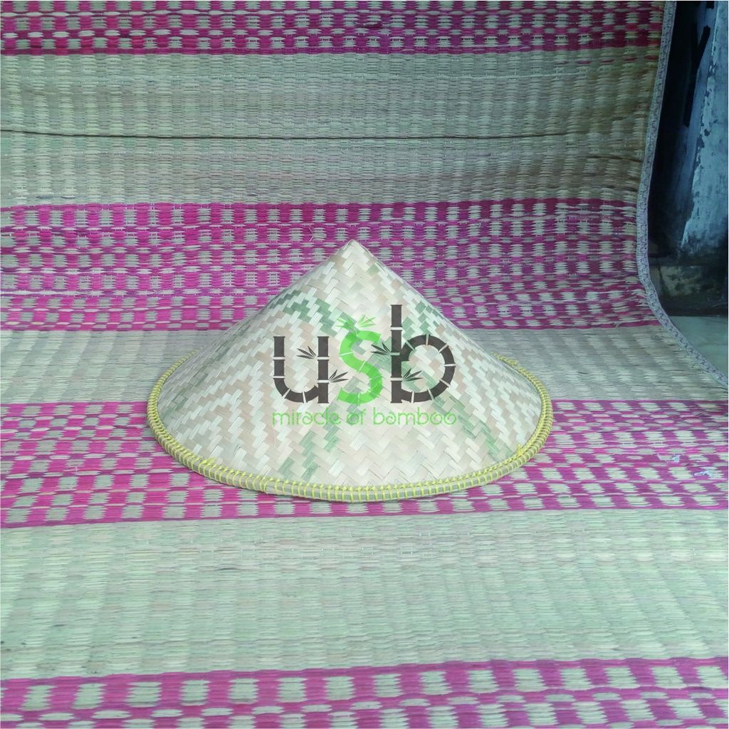 Jual Cetok atau Topi Petani dari Anyaman Bambu 2 Lembar Anyaman ...