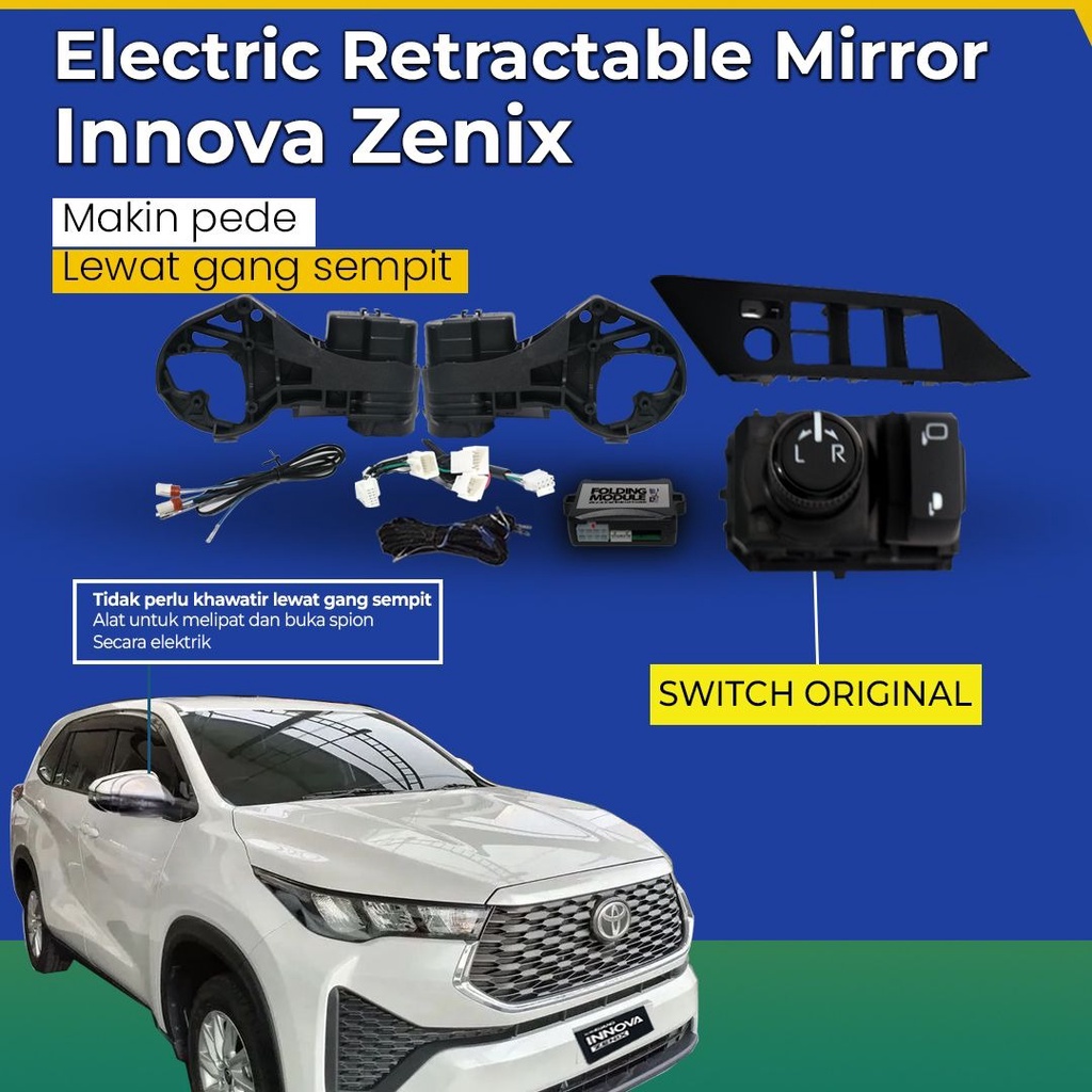 Jual Retract Innova ZENIX Switch Original / Spion Lipat Innova | Shopee ...