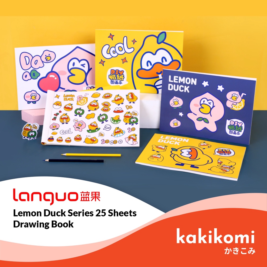 Jual Buku Gambar Languo Lemon Duck Series 28 Sheets Drawing Book ...