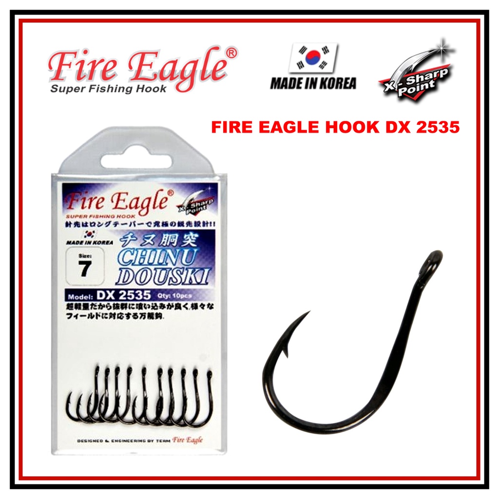 Jual MATA KAIL PANCING CHINU DOUSKI FIRE EAGLE DX 2535 FISHING HOOK ...
