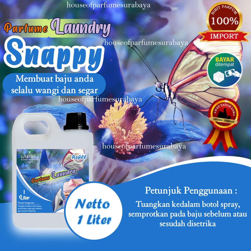 Jual Pewangi Laundry Aroma Aroma Snappy 1 Liter Parfum Loundry Tahan ...
