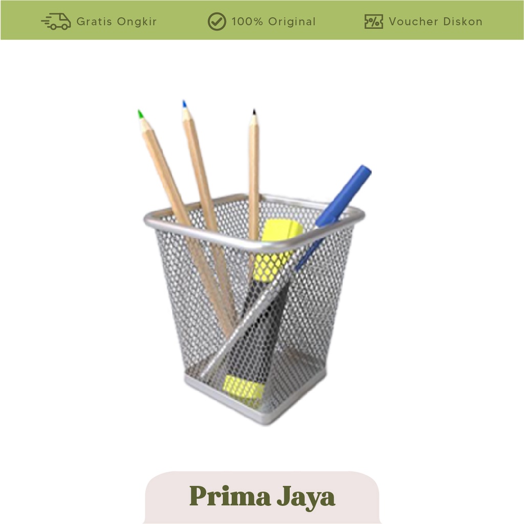 Jual PrimaJaya DRONJONS Tempat Pulpen warna putih/ Tempat Pensil/ Wadah ...