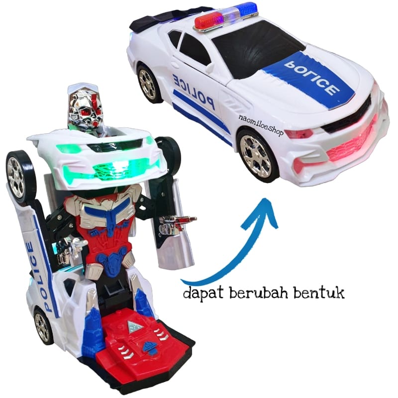 Jual bump & go mainan mobil jadi robot polisi robot bisa berubah ...