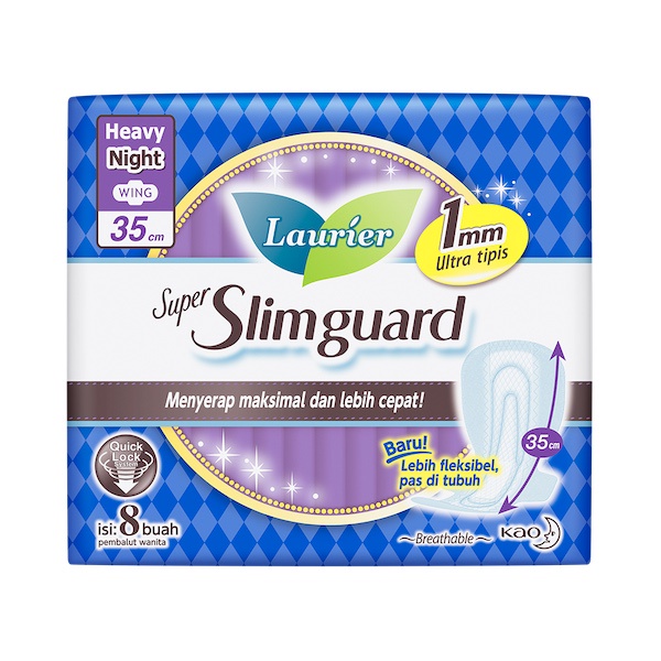 Jual LAURIER SUPER SLIM GUARD NIGHT 35 CM 8 PCS | Shopee Indonesia