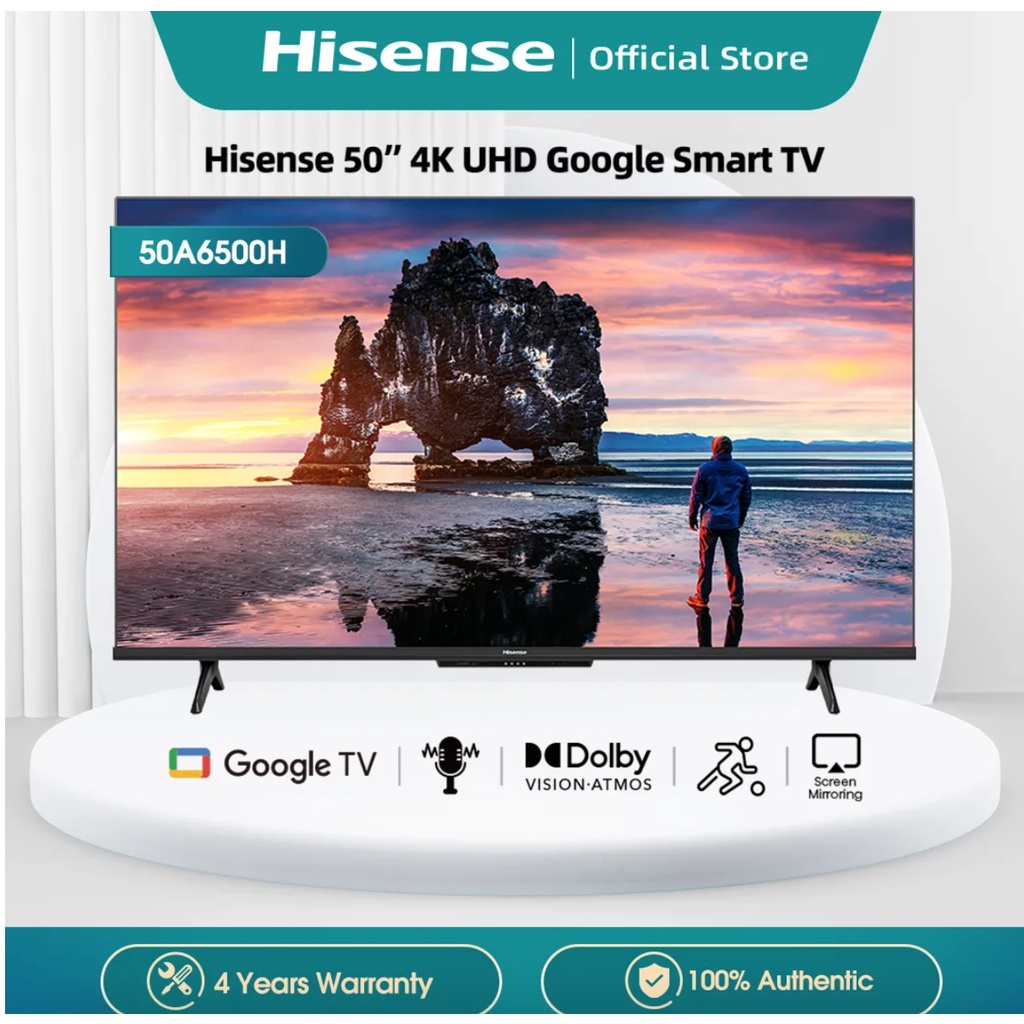 Jual Hisense 50 inch 4K UHD Google TV-Hands Free Voice Control-Dual ...