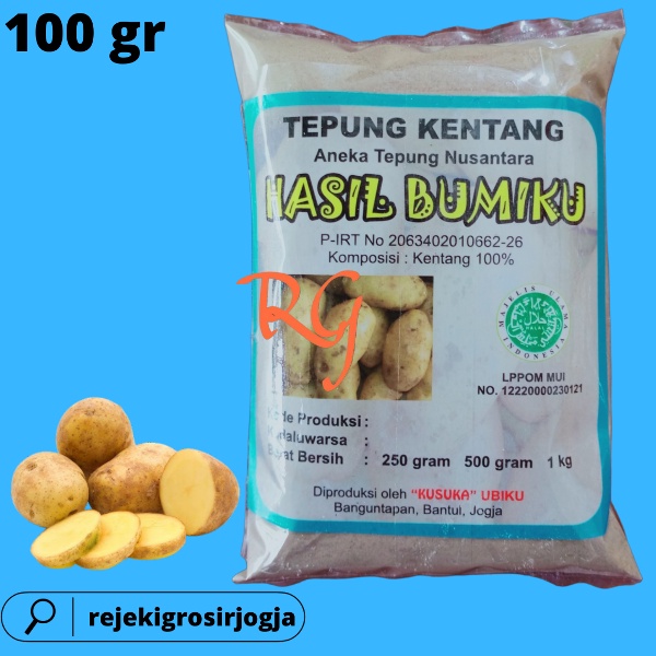 Jual Tepung Kentang Organik kemasan 100 GRAM/Tepung Kentang Organik ...