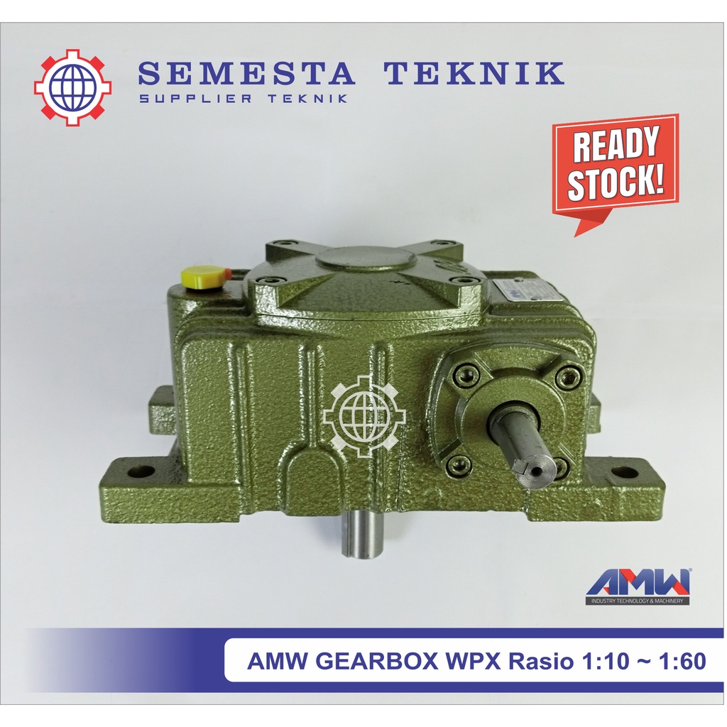 Jual AMW Gearbox Type WPX 60 Rasio 10-60 Lengkap Wormgear Speed Reducer ...