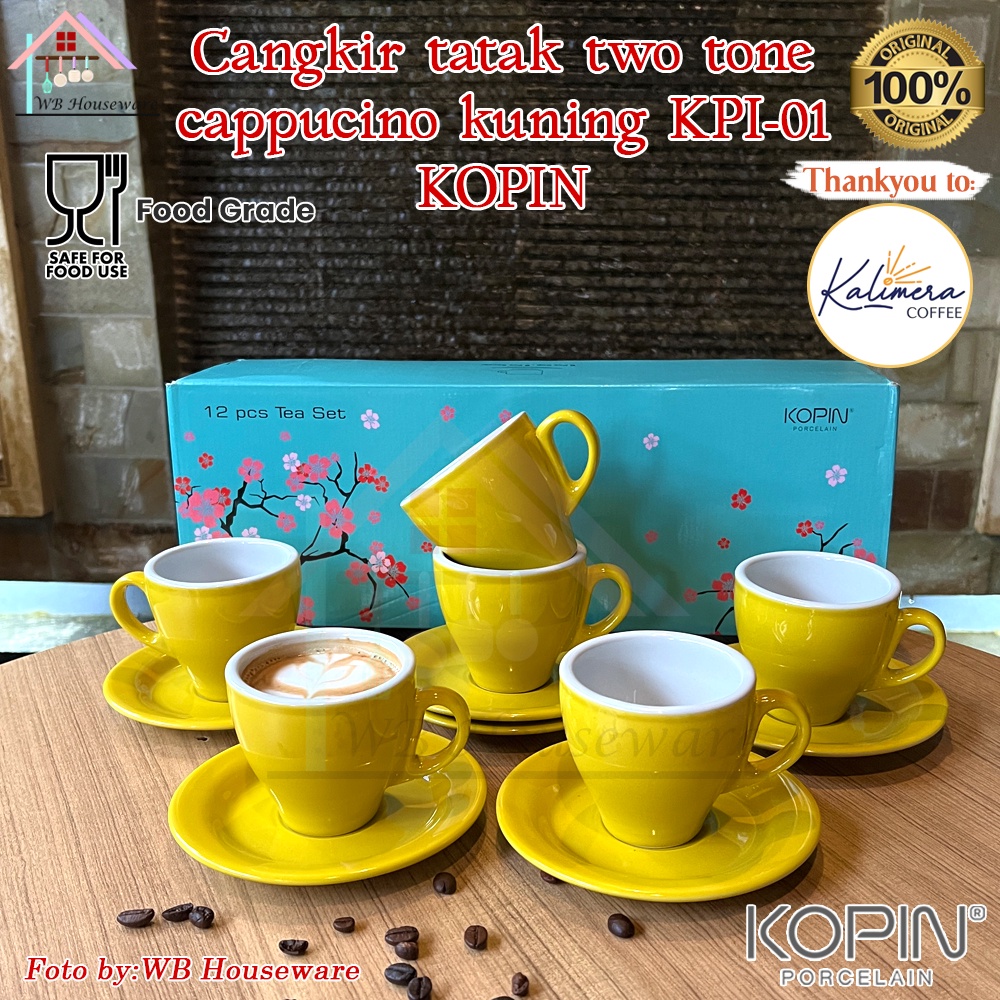 Jual cangkir kopi set 6 pasang / tea cup / gelas cappucino / KPI-01 ...