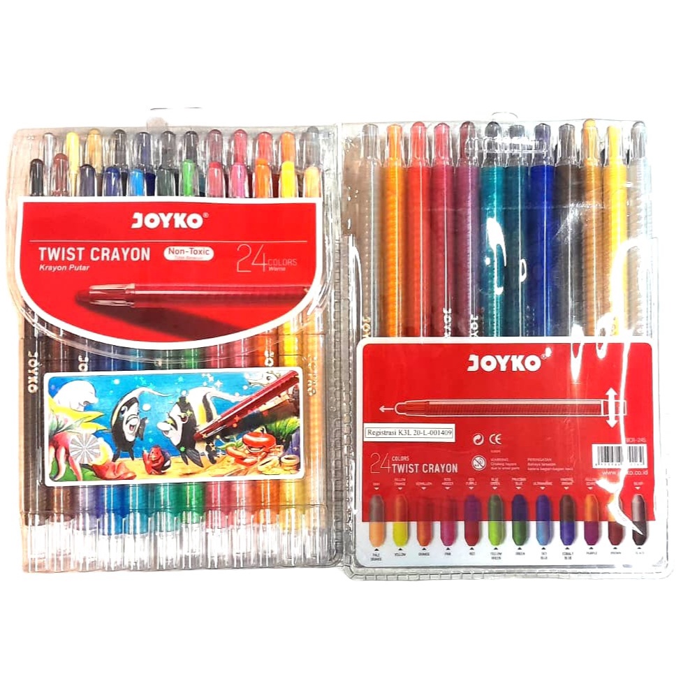 Jual Crayon Putar/ Twist Titi Joyko 24 Warna | Shopee Indonesia