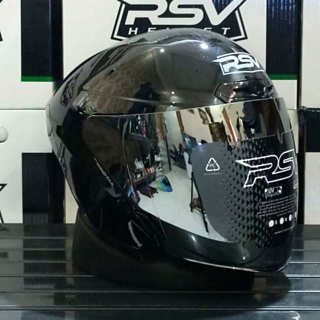 Jual HELM RSV NEW WINDTAIL CARBON GLOSSY / HELM HALF FACE / HELM RSV ...