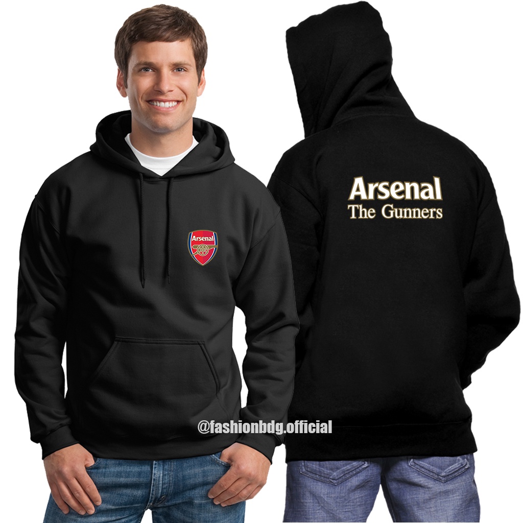 Jual jaket arsenal hoodie sweater bahan fleece tebal size m l xl xxl ...