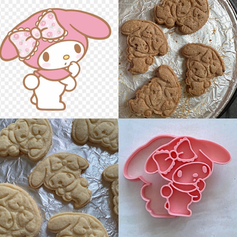 Jual Cetakan kue kering karakter 3d cookie cutter stamp my melody ...