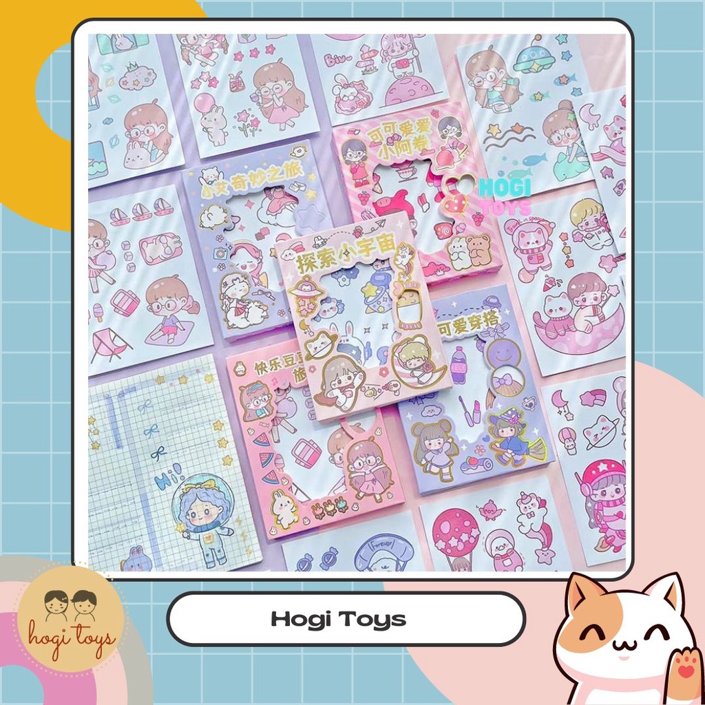 Jual Sticker Box Besar Isi 50 Lembar Stiker Waterproof Lucu Aestetik ...