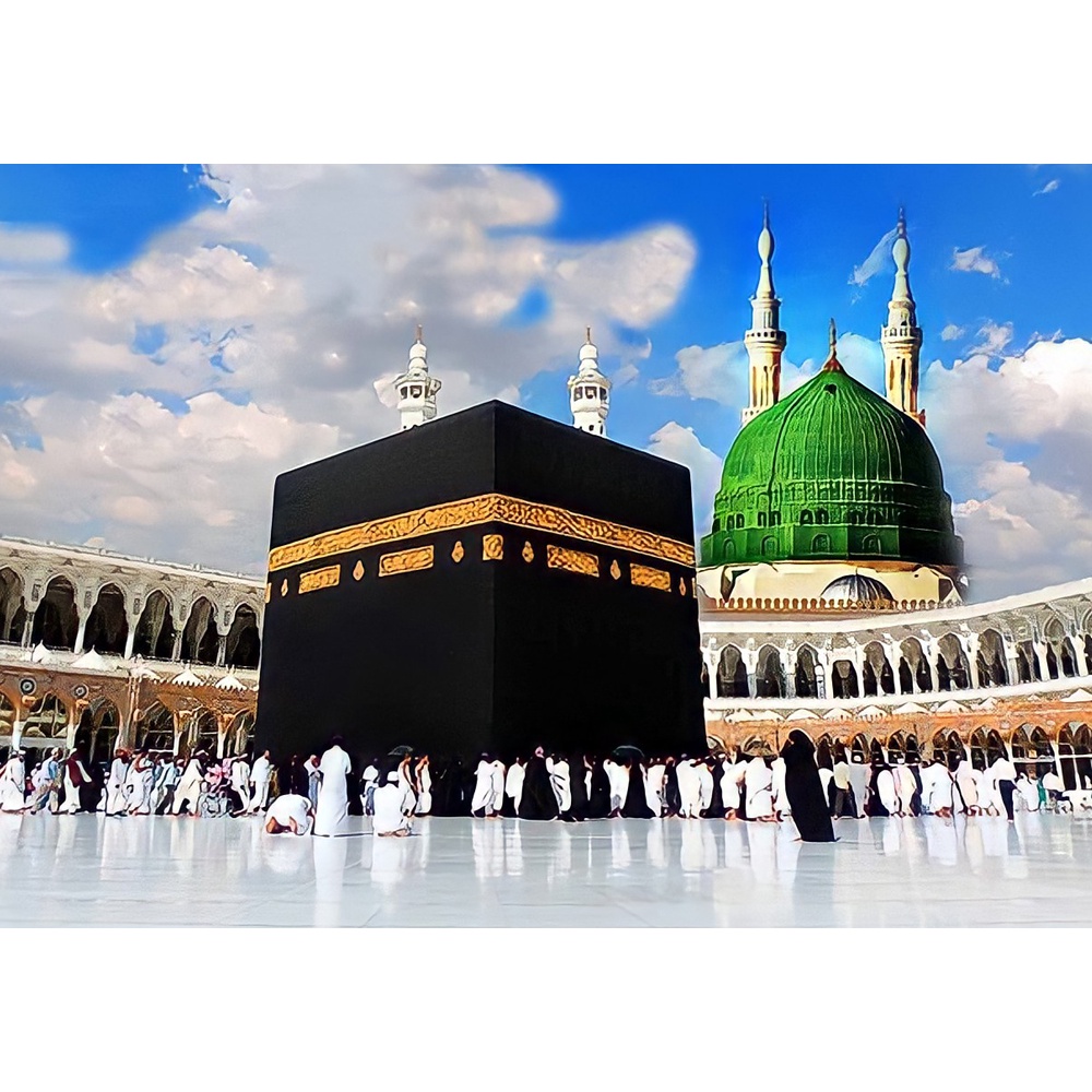 Jual LUKISAN POSTER CETAK KABAH MEKAH MEKAH 3D XTRA BESAR UKURAN 100X50CM 100X70CM 150X100CM ...