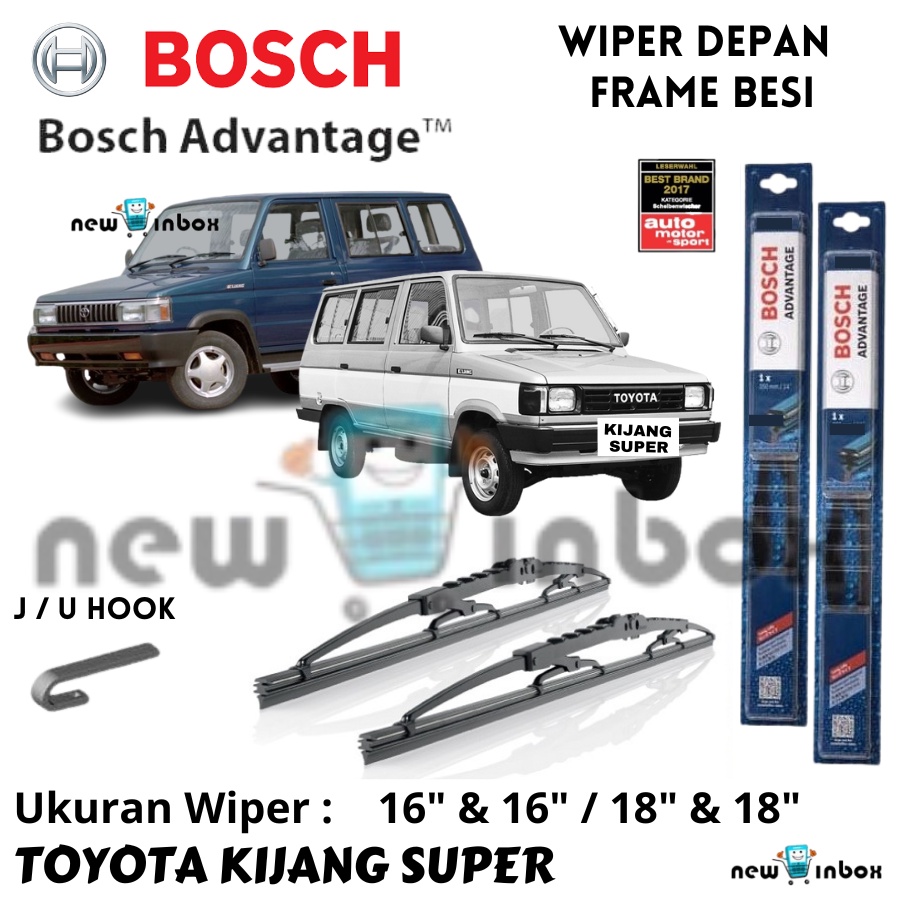 Jual Wiper Depan Mobil TOYOTA KIJANG SUPER Sepasang BOSCH ADVANTAGE 16" & 16" / 18" & 18 ...
