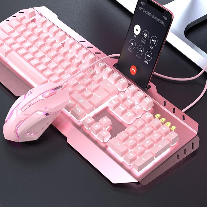 Jual ♠ Pink Girl Cute Backlight Gaming Keyboard dan Mouse Combo ...