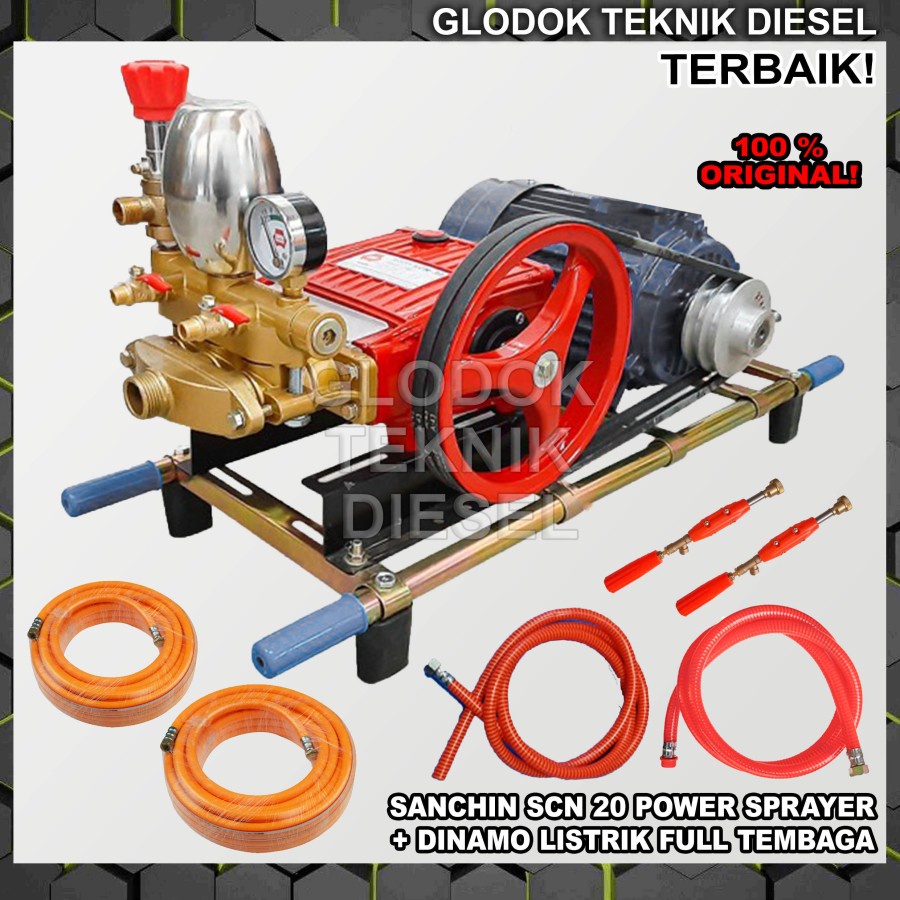 Jual Sanchin Mesin Power Sprayer SCN 20 + Dinamo Listrik Full Tembaga Paket Mesin Cuci Motor ...