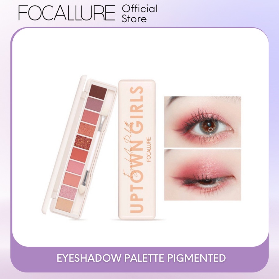 Jual FOCALLURE 10 Shades Eyeshadow Palette Pigmented Long Lasting ...