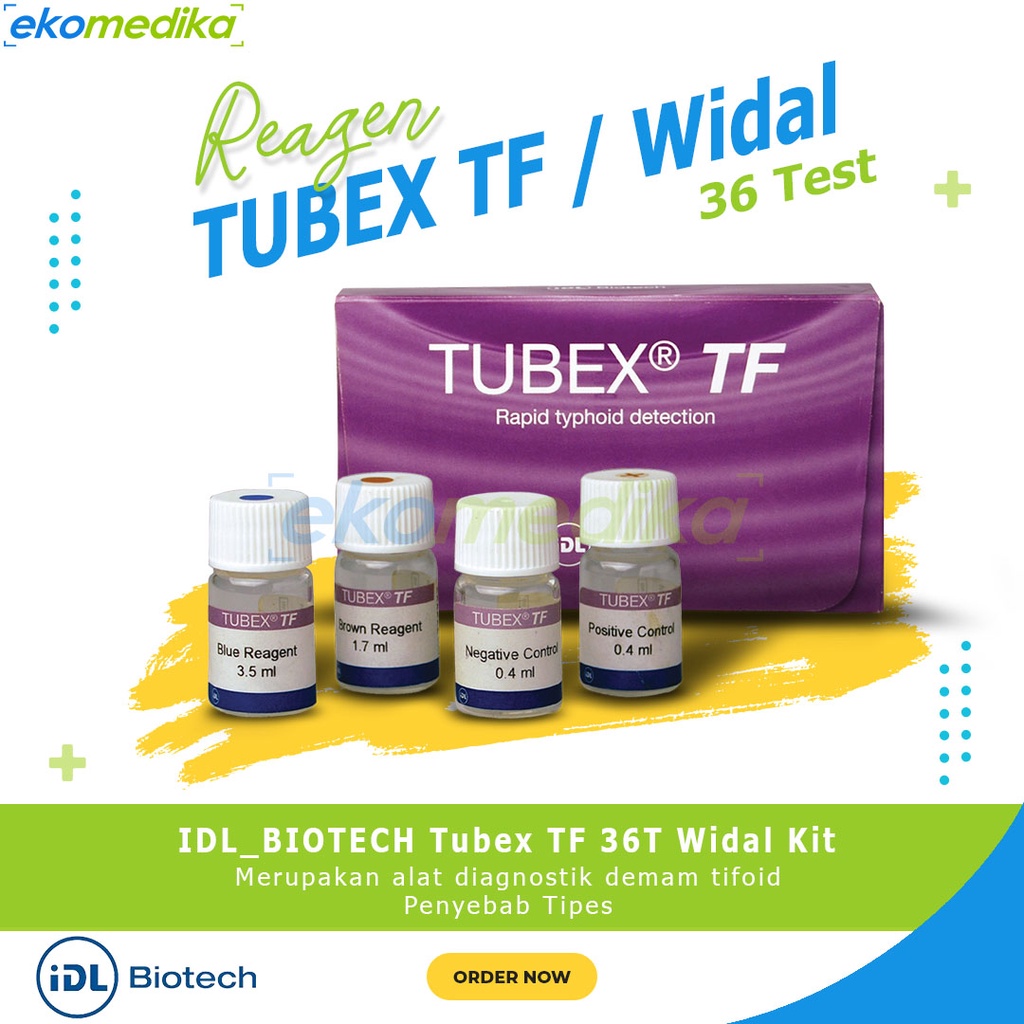Jual TUBEX TF 36T Widal Set IDL BIOTECH / Rapid Typhoid Detection ...