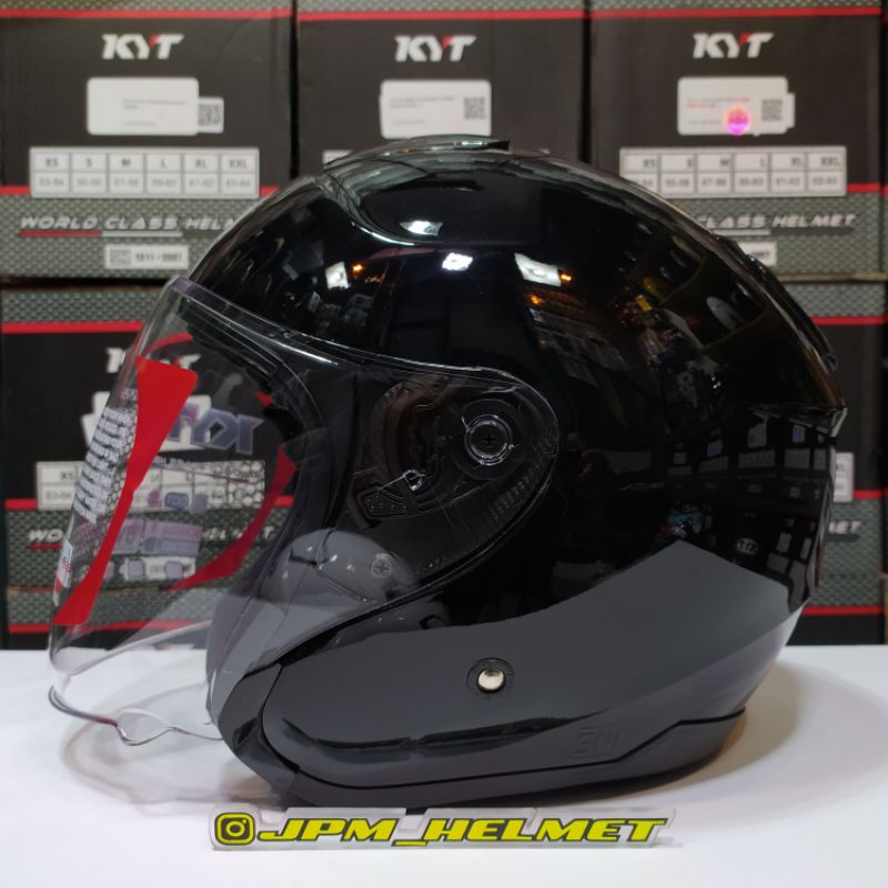 Jual kyt kyoto black glossy solid polos hitam type r | Shopee Indonesia