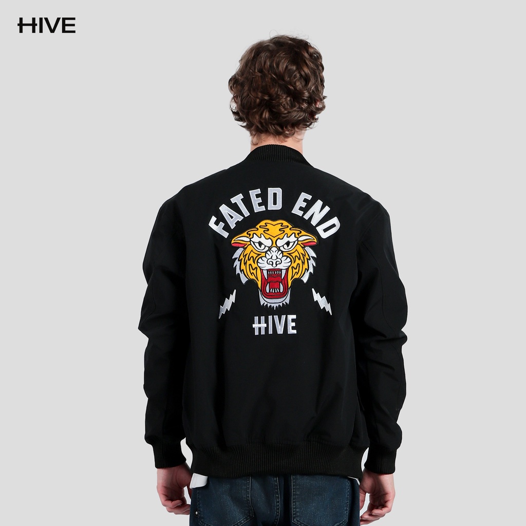Jual HIVE Bomber Jacket Fated End Black | Shopee Indonesia