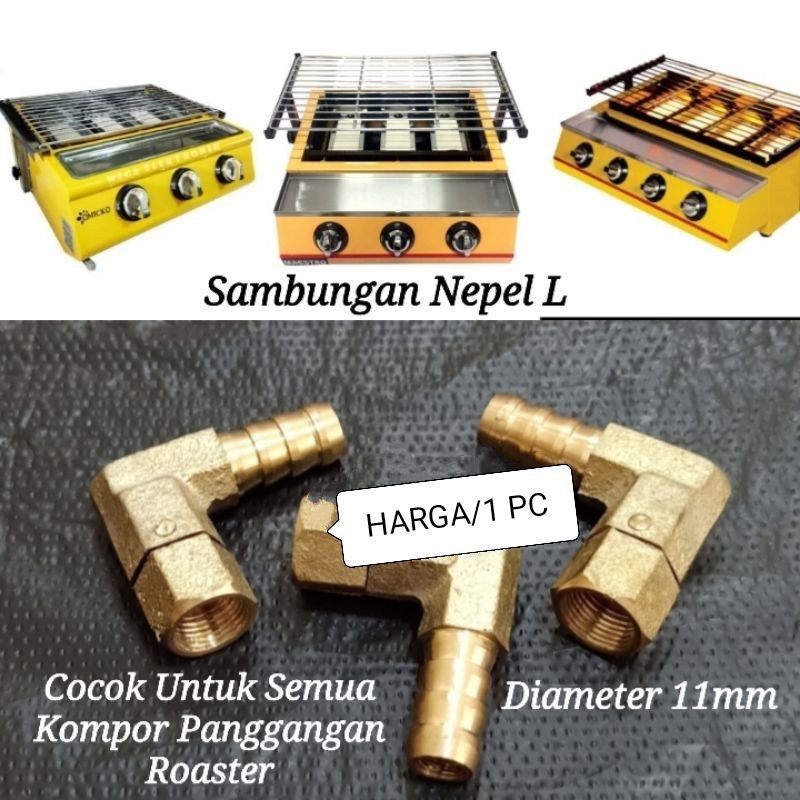Jual Nepel Sambungan Pipa L Kompor Panggangan Roaster/Pembakaran BBQ ...