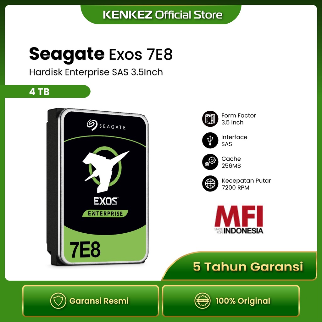 Jual Seagate EXOS 7E8 HDD / Hardisk Enterprise 4TB SAS 7200RPM | Shopee ...