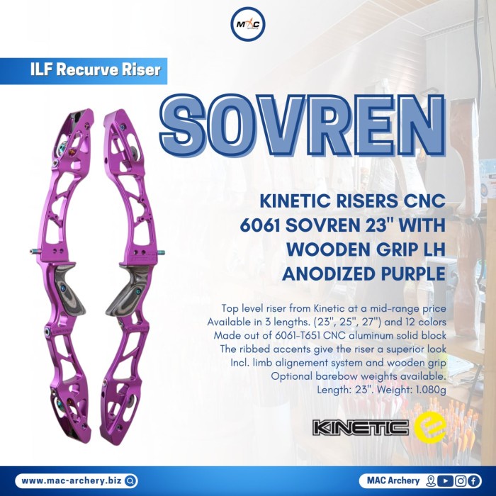 Jual riser busur panahan recurve ilf barebow KINETIC SOVREN RISER busur ...