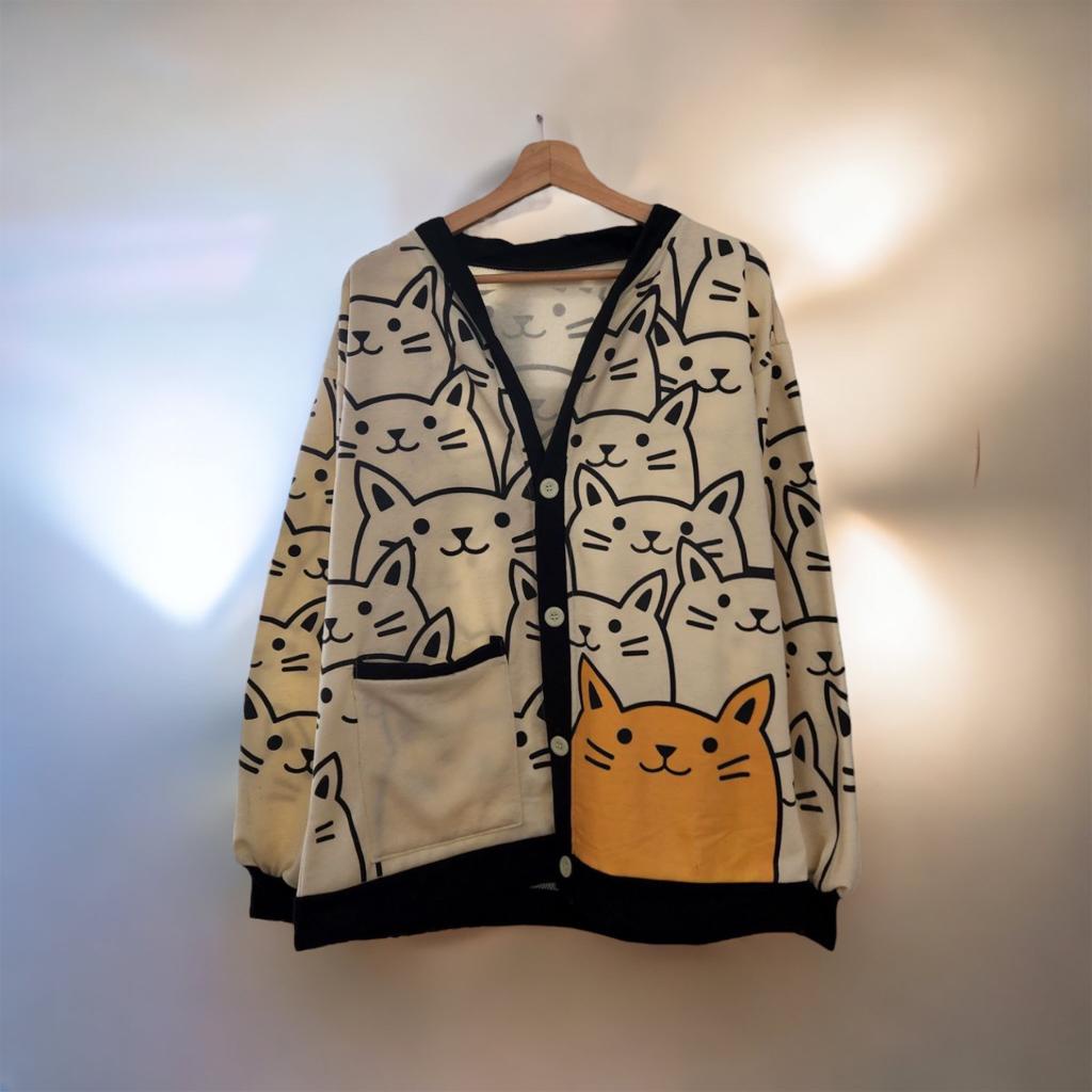 Jual JAKET CARDY LUCU MOCCA CAT OUTHER // KARDIGAN WANITA KOREAN ...